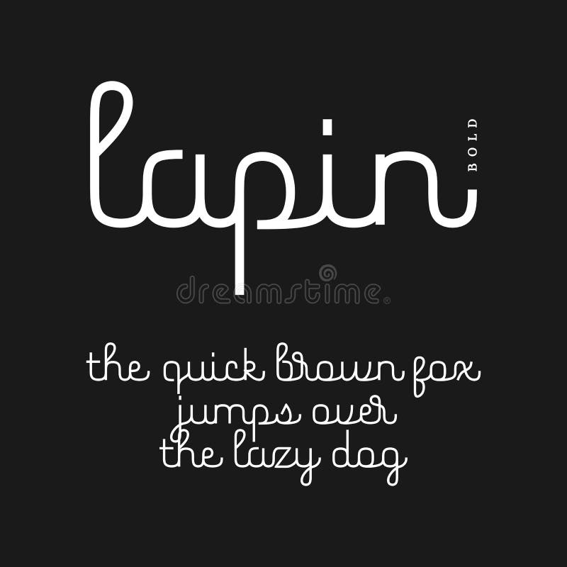 Cute Script Font in Lowercase Stock Vector - Illustration of type, sign ...