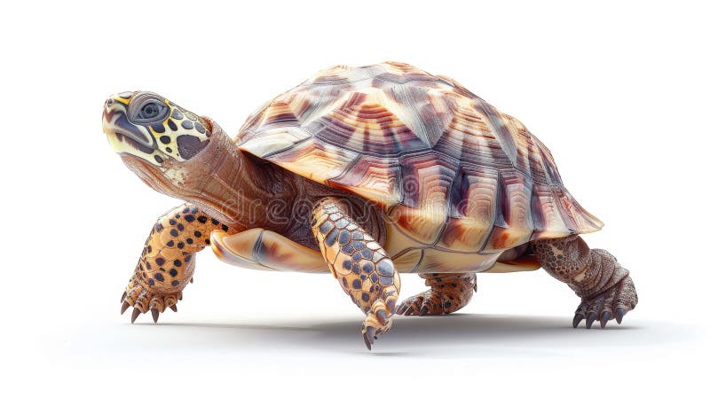 Cute Sea Turtle Isolated on White Background Stock Illustration ...