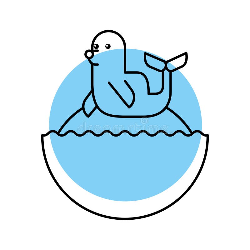 Cute seal isolated icon stock vector. Illustration of isolated - 94898292