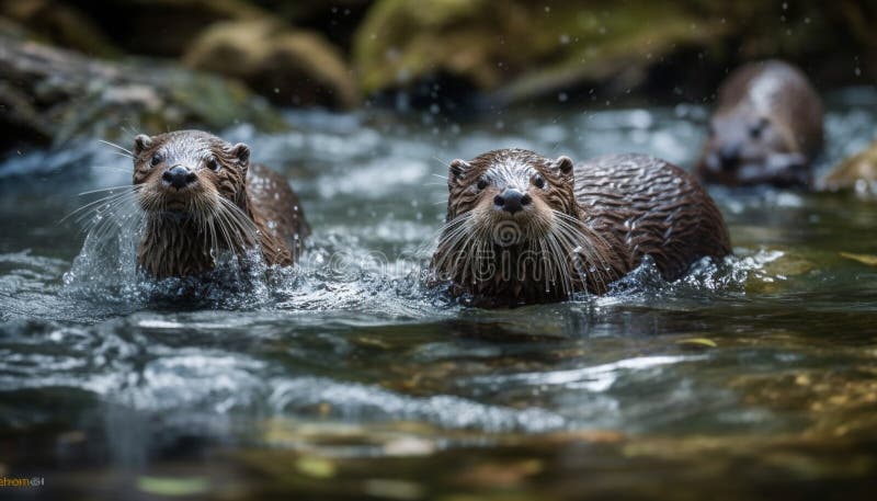 Cute Seal Swimming in the Underwater Beauty Generated by AI Stock Photo ...