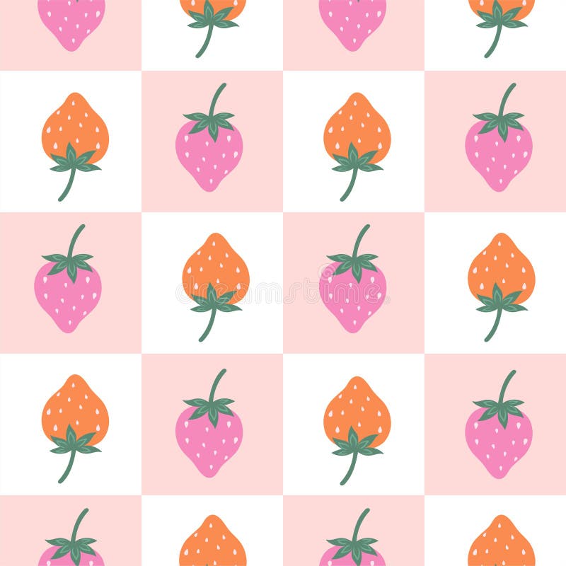 Checkered Strawberries Stock Illustrations – 166 Checkered Strawberries ...