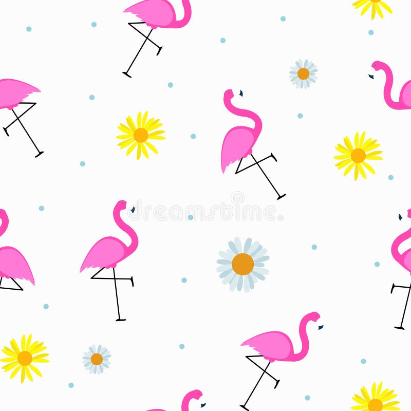 Cute Seamless Flamingo Pattern Vector Illustration Stock Vector ... Cute Seamless Flamingo Pattern Vector Illustration Stock Vector ...