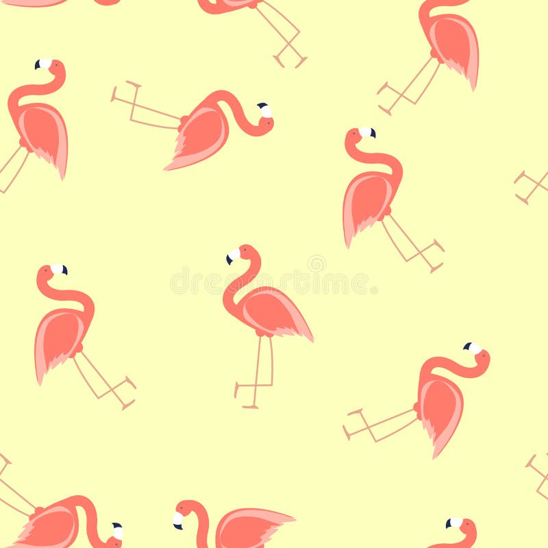 Cute Seamless Flamingo Pattern Vector Illustration Stock Vector ... Cute Seamless Flamingo Pattern Vector Illustration Stock Vector ...