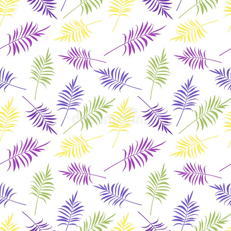 Cute Seamless Pattern from Bright Leaves. Multicoloured Spring or ...