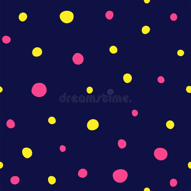 Cute Seamless Pattern with Chaotic Round Spots. Stock Vector ...