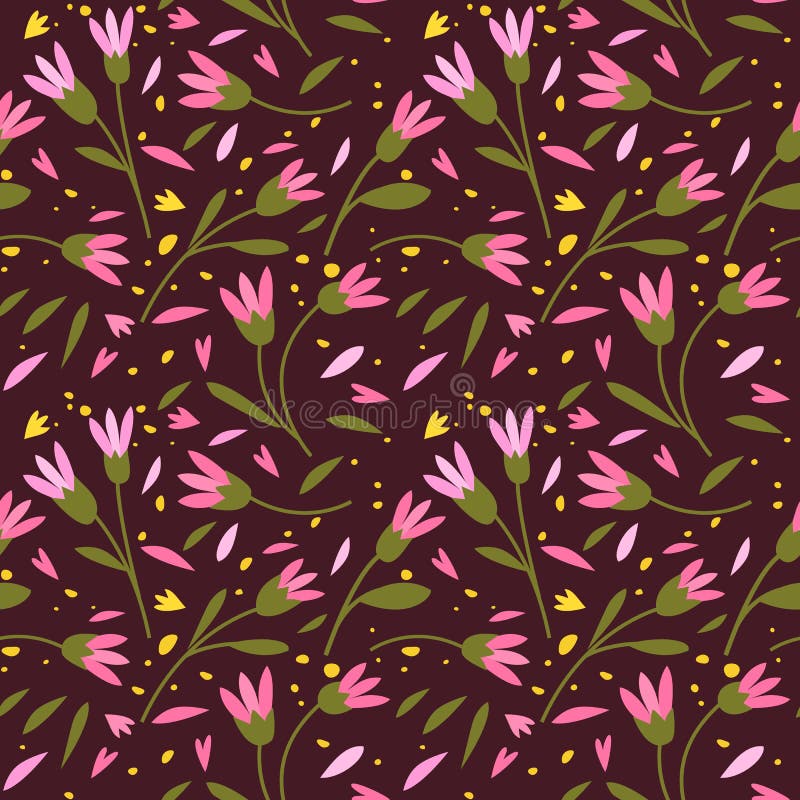 Cute Seamless Pattern with Colorful Small Flowers. Small Flowers on ...
