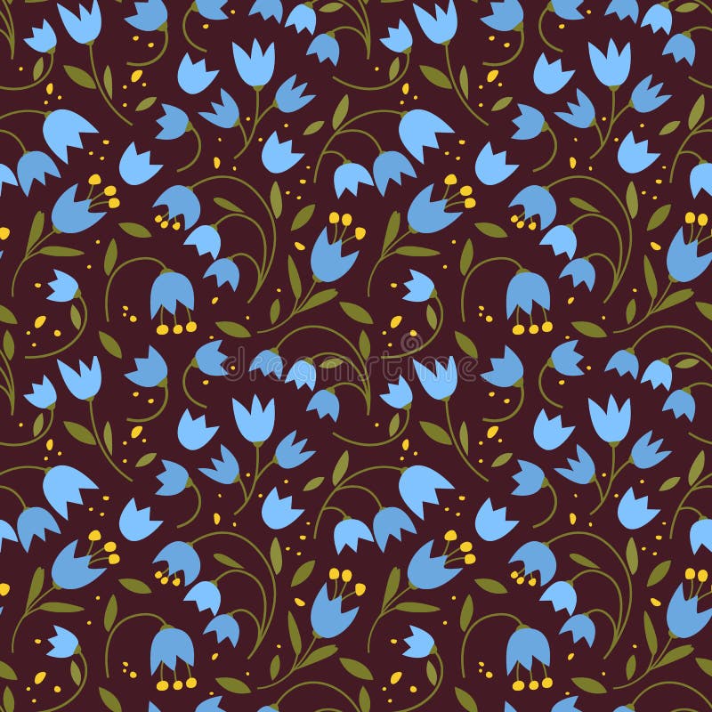 Cute Seamless Pattern with Colorful Small Flowers. Small Flowers on ...