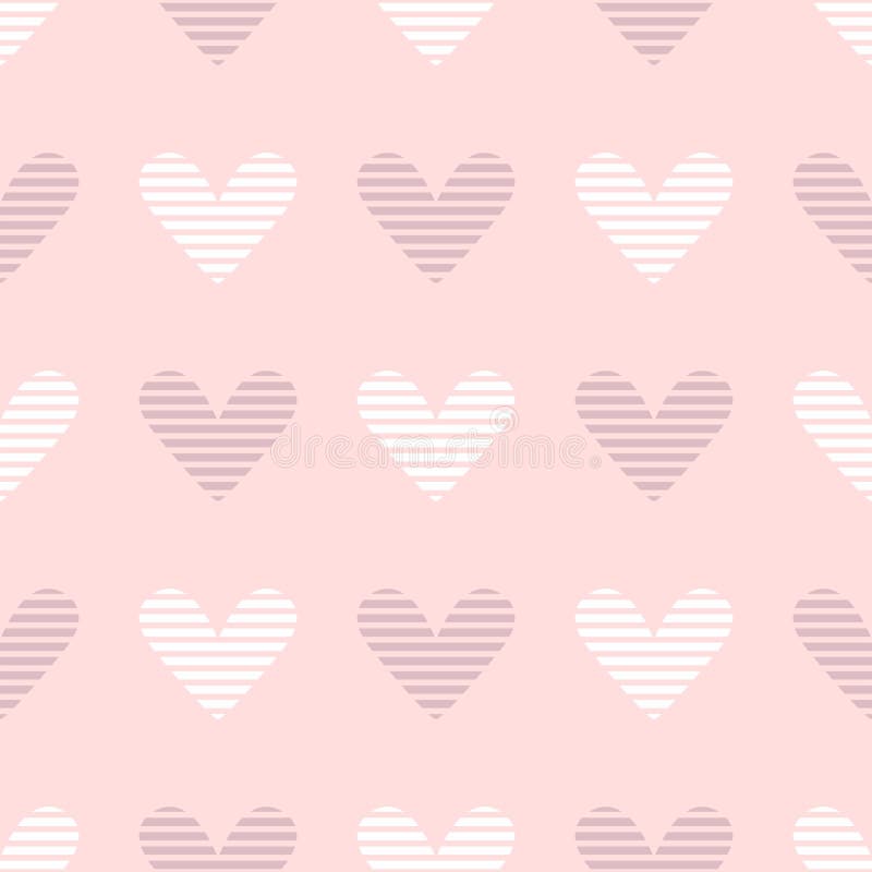 Cute Seamless Pattern with Cut Hearts. Stock Vector - Illustration of ...
