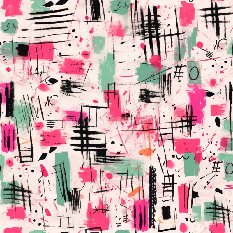 Cute Seamless Pattern with Doodles Sketch Stock Illustration ...