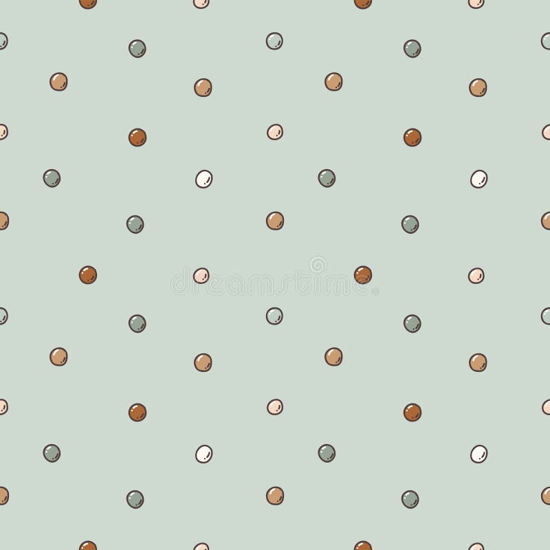 Cute Seamless Pattern with Dots Stock Vector - Illustration of room ...