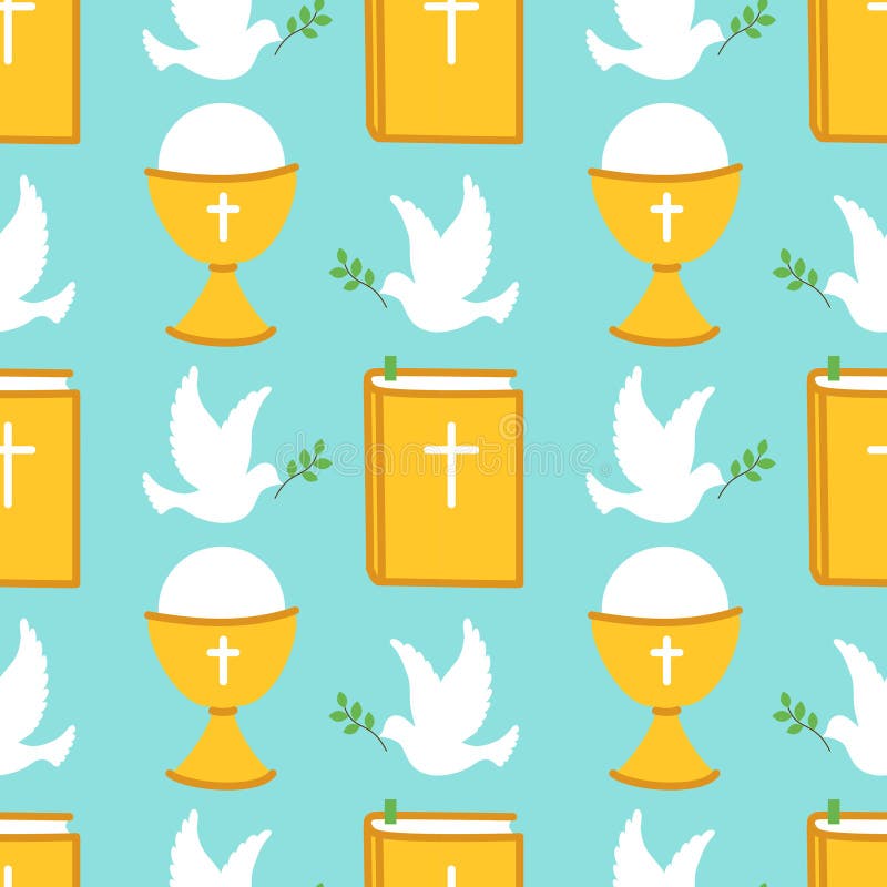 Cute Set of Printable Elements for First Communion for Boys Stock ...