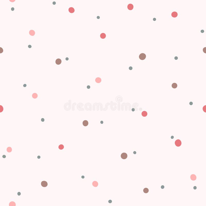 Cute Seamless Pattern with Randomly Scattered Small Dots. Girly Print ...