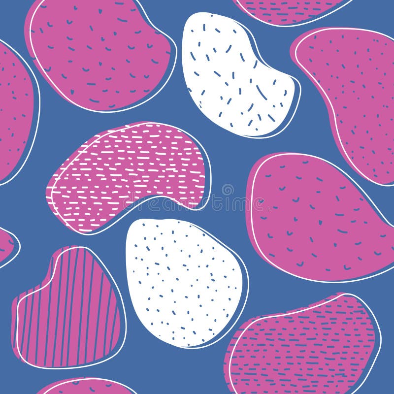 Seamless Pattern Colorful Random Shape Child Drawing Style Stock ...