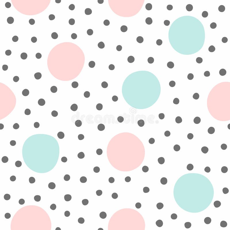 Cute Seamless Pattern with Scattered Round Spots. Stock Vector ...