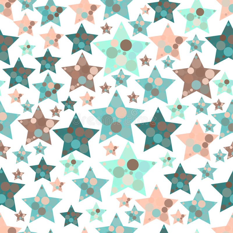 Cute Seamless Pattern with Stars. Vector Illustration. Stock Vector ...
