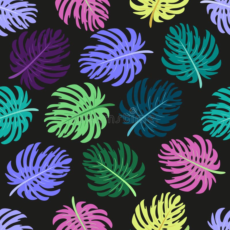 Neon Color Tropical Leaves. Trendy Colorful Palm Tree Leaf, Jungle ... Neon Color Tropical Leaves. Trendy Colorful Palm Tree Leaf, Jungle ...