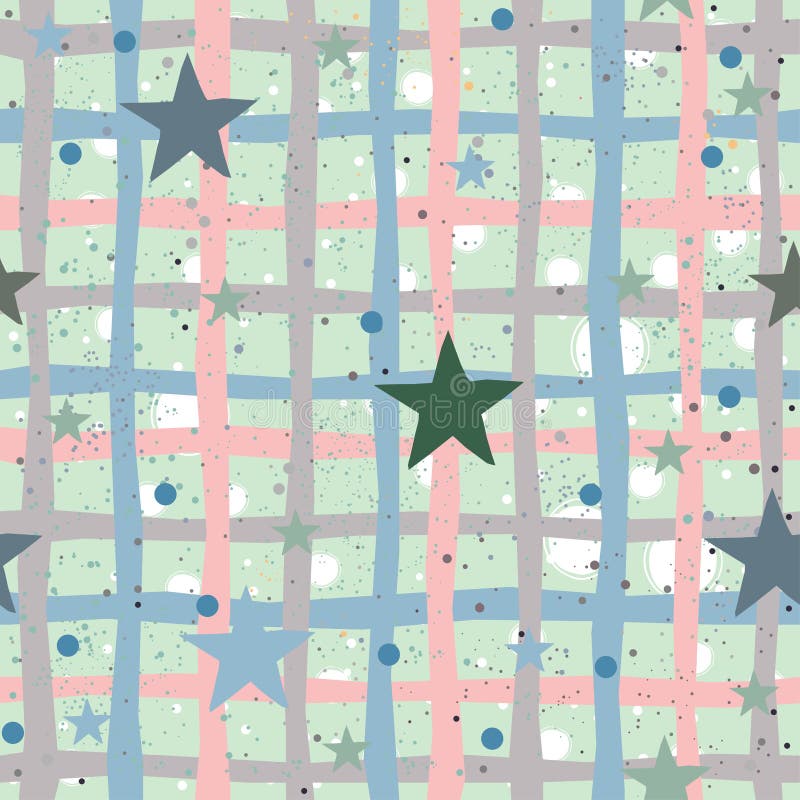 Cute Star Background. Seamless Pattern with Stars Stock Illustration ...