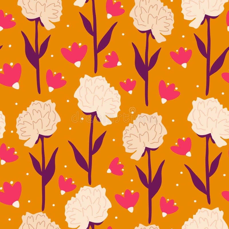 Cute Seamless Vector Pattern Background Illustration with Bold Abstract ...