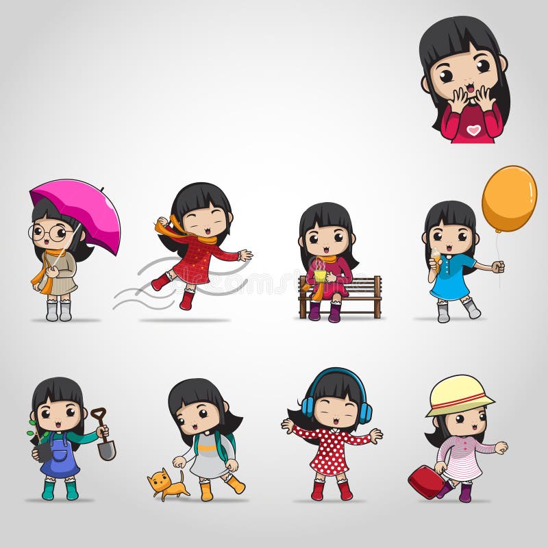 Expressions Cow Mascot Vector Pack Stock Illustrations – 8 Expressions ...