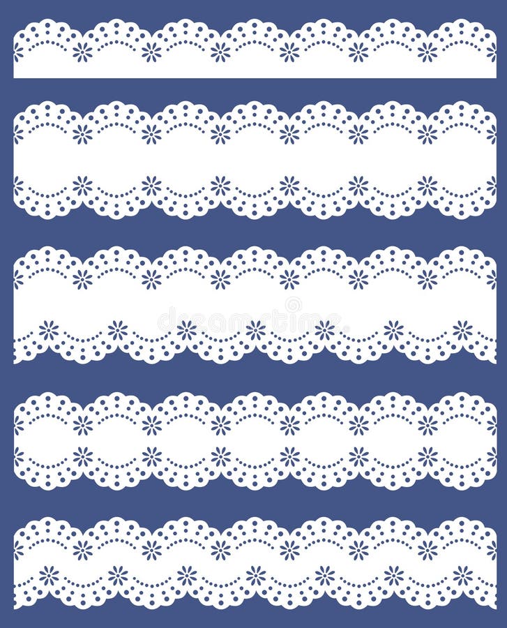 Cute Set of Seamless Lace Borders Stock Vector - Illustration of ...