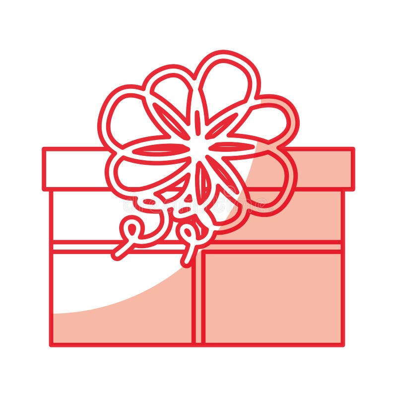 Cute shadow christmas gift stock vector. Illustration of happy - 93408936