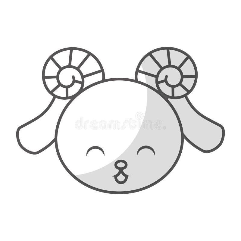 Cute shadow goat face stock vector. Illustration of icon - 93406830