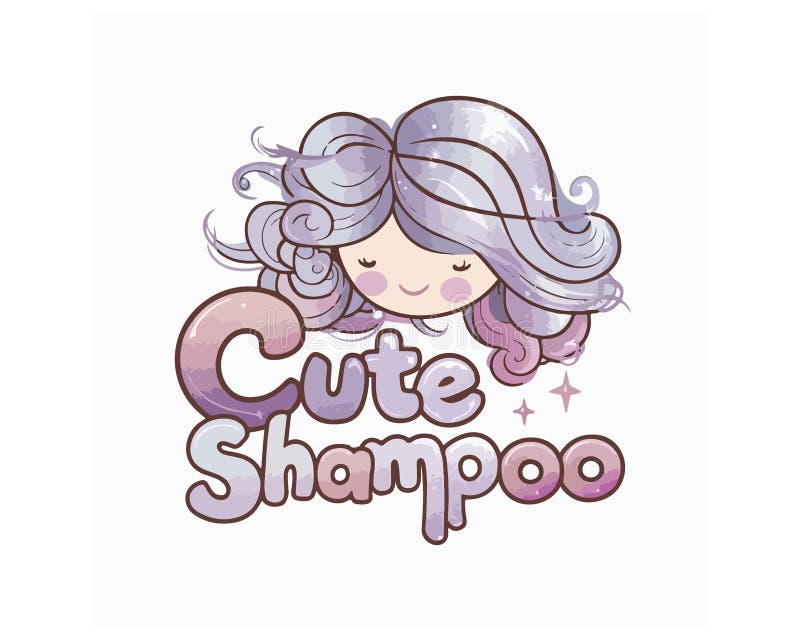 Cute Shampoo. stock illustration. Illustration of logo - 325646630