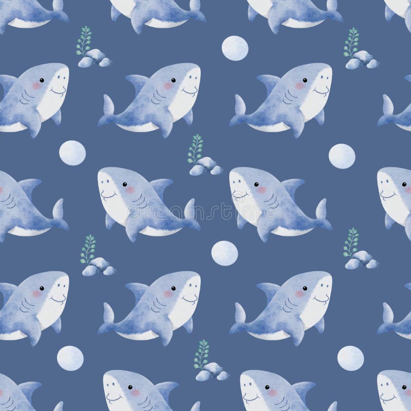 Cute Shark Pattern Stock Illustrations – 4,476 Cute Shark Pattern Stock Illustrations, Vectors ...