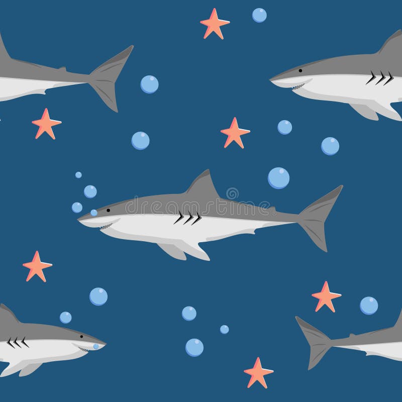 Sharks Repeat Pattern Stock Illustrations – 187 Sharks Repeat Pattern ...