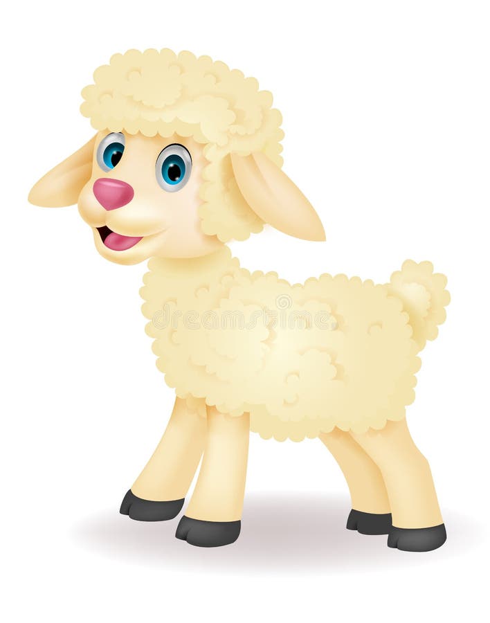 Funny sheep cartoon stock vector. Illustration of lamb - 28724481