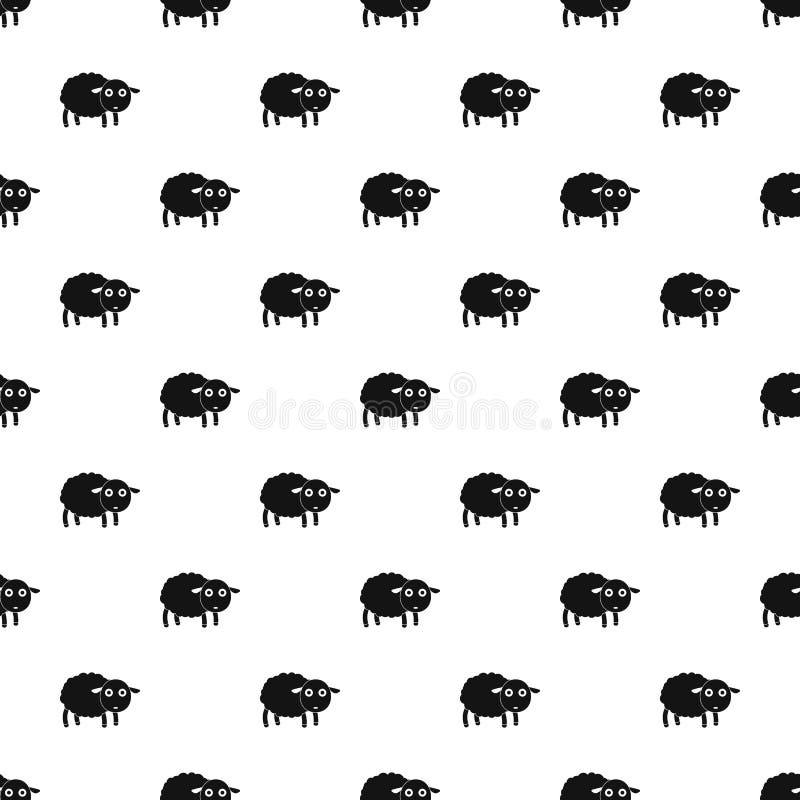 Cute Sheep Pattern Seamless Vector Stock Vector - Illustration of ...