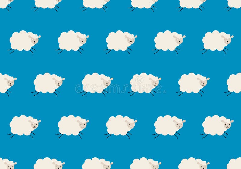 Cute Sheep Vector Pattern Fashion Design. Cute Sheep Seamless Pattern ...