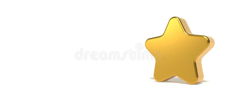 Cute Shiny Golden Star - 3D Render Stock Illustration - Illustration of ...