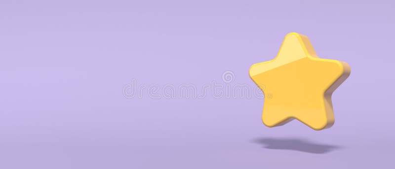 Cute Shiny Yellow Star - 3D Render Stock Illustration - Illustration of ...