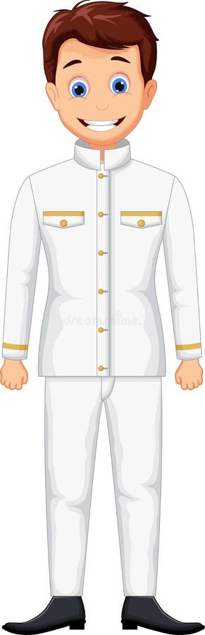 Cute ship captain cartoon stock illustration. Illustration of advice ...