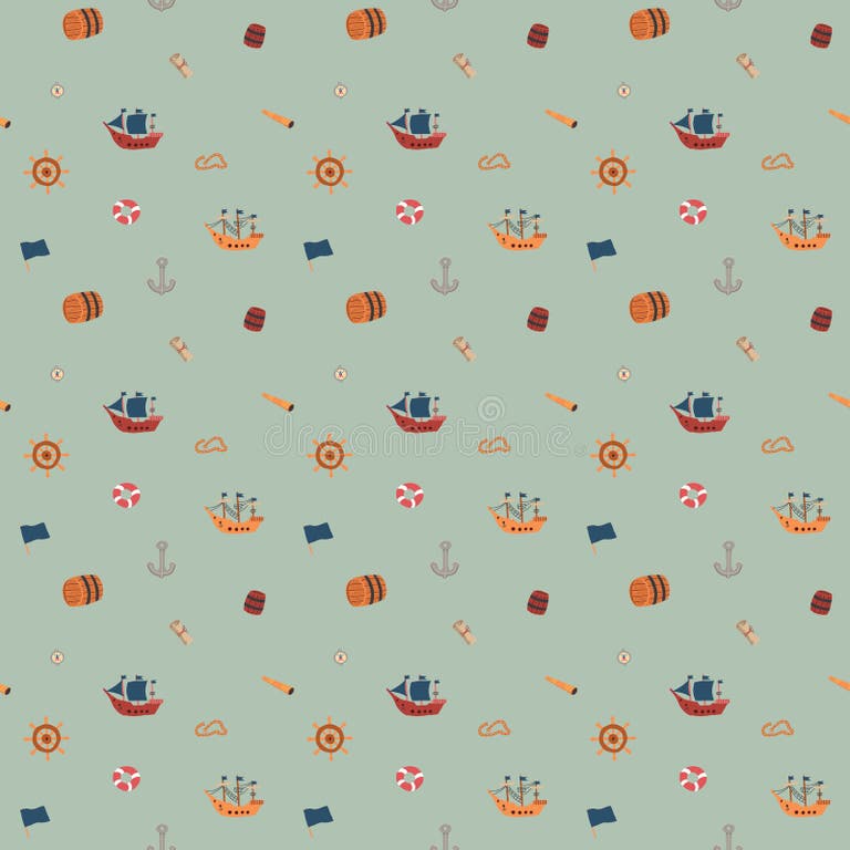 Cute Nautical Background Stock Illustrations – 23,701 Cute Nautical ...