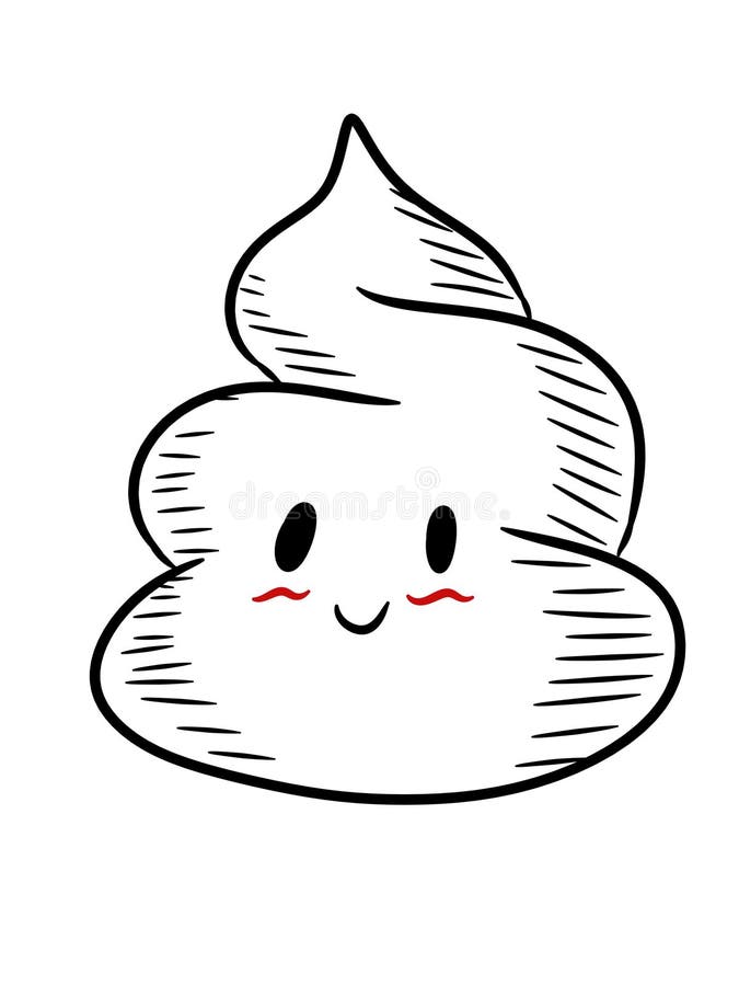 Cute shit cartoon stock illustration. Illustration of black - 143882813