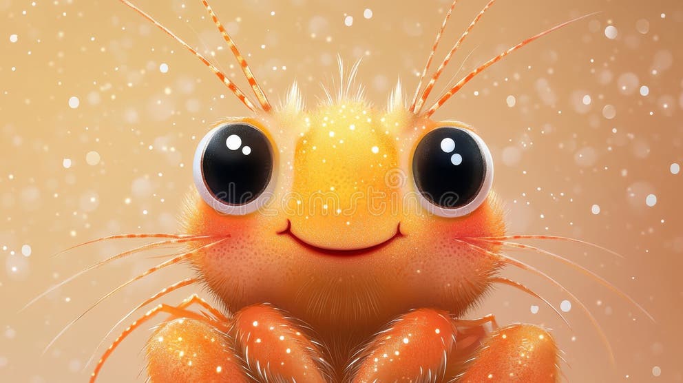Cute Shrimp Face Design for Kids Stock Illustration - Illustration of ...