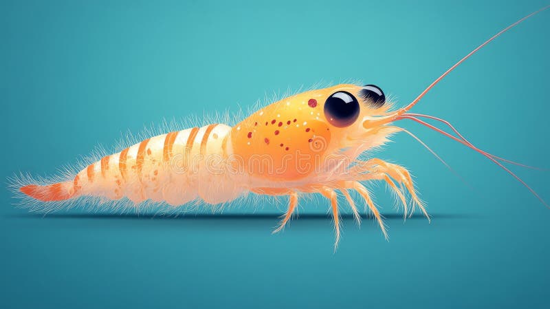 Cute Shrimp Face Design for Kids Stock Illustration - Illustration of ...