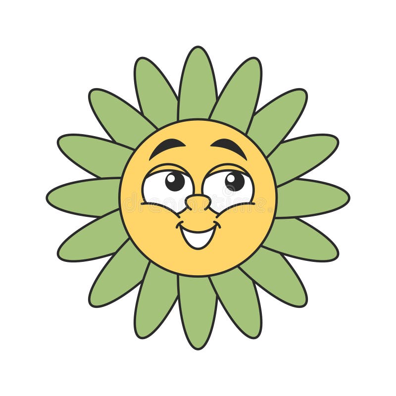 Cute Shy Daisy Flower Emoticon Stock Vector - Illustration of floral ...
