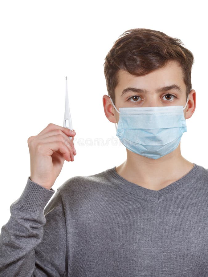 Cute sick boy in a mask stock photo. Image of prevention - 66676118
