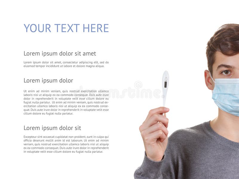 Cute sick boy in a mask stock photo. Image of prevention - 66676118