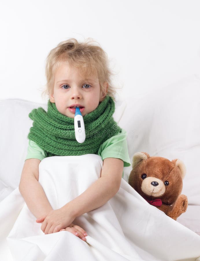 Sick child stock photo. Image of girl, heat, lying, children - 29750984