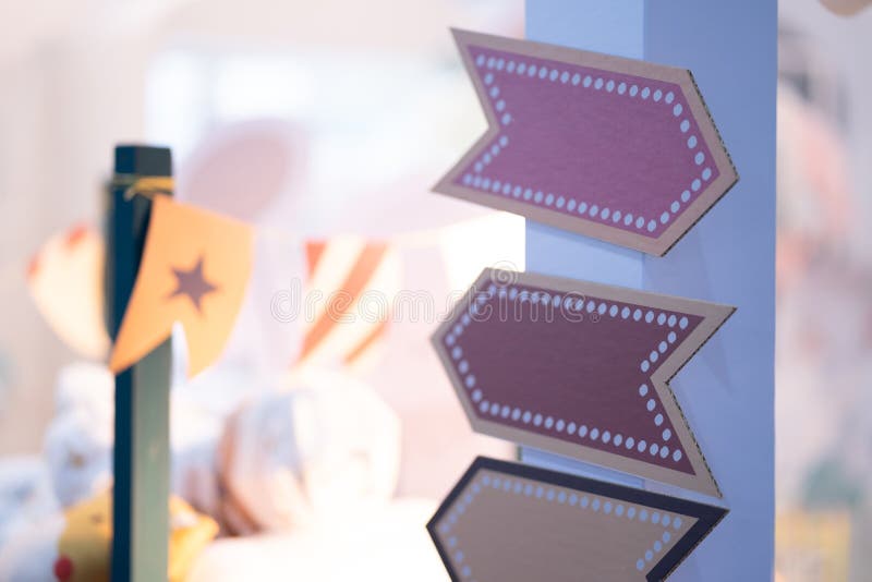 Cute Signs in the Playground for Children To Learn Stock Image - Image ...