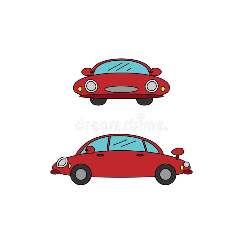 Cute Simple Car Vector Design Stock Vector - Illustration of drive ...