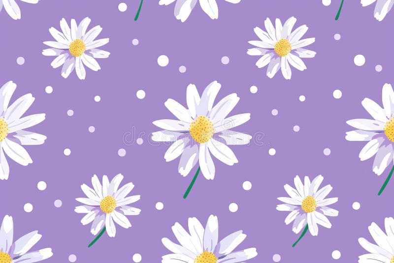 Cute simple daisy pattern stock illustration. Illustration of flower ...