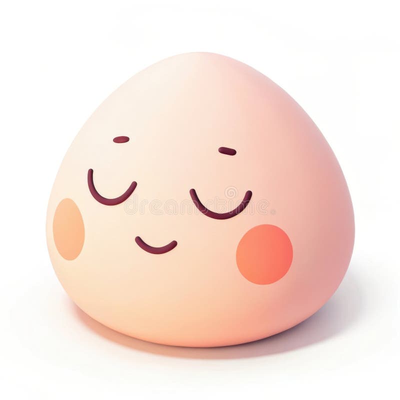 Cute and Simple Illustration of a Peaceful Face with Closed Eyes and ...