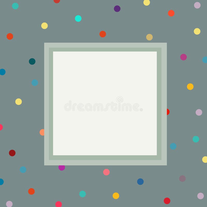 Colorful Tiny Polka Dot Frame Digital Illustration Stock Illustration ...
