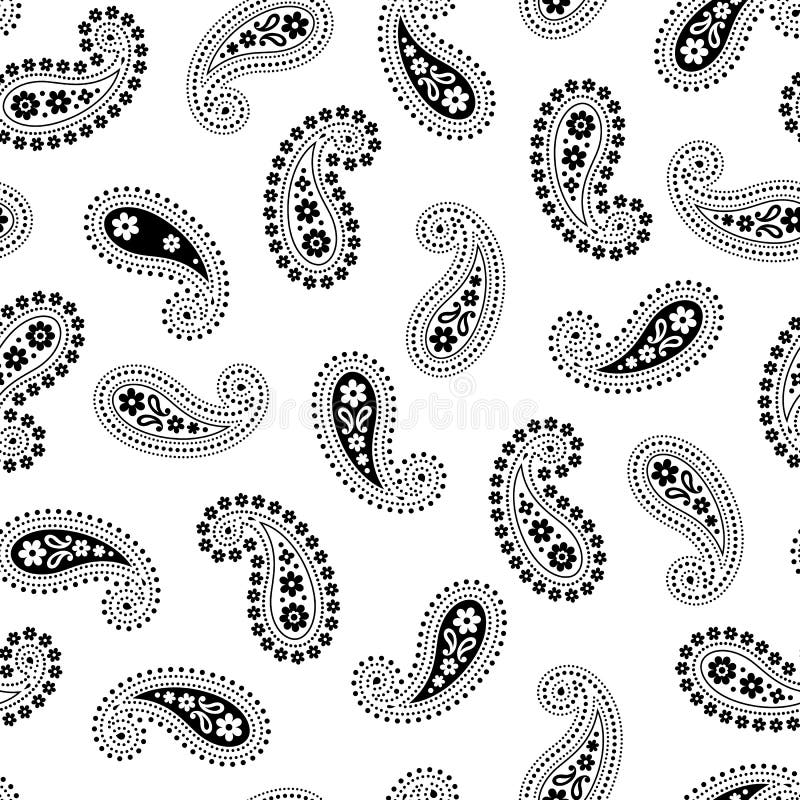 Cute and Simple Paisley Seamless Pattern, Stock Vector - Illustration ...