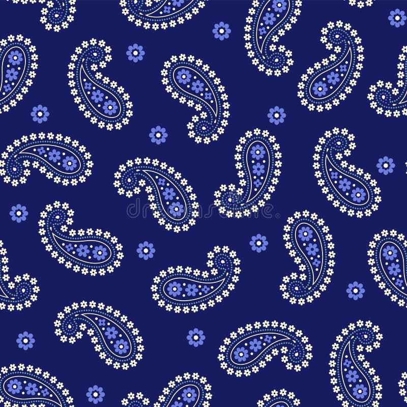 Cute and Simple Paisley Seamless Pattern, Stock Vector - Illustration ...